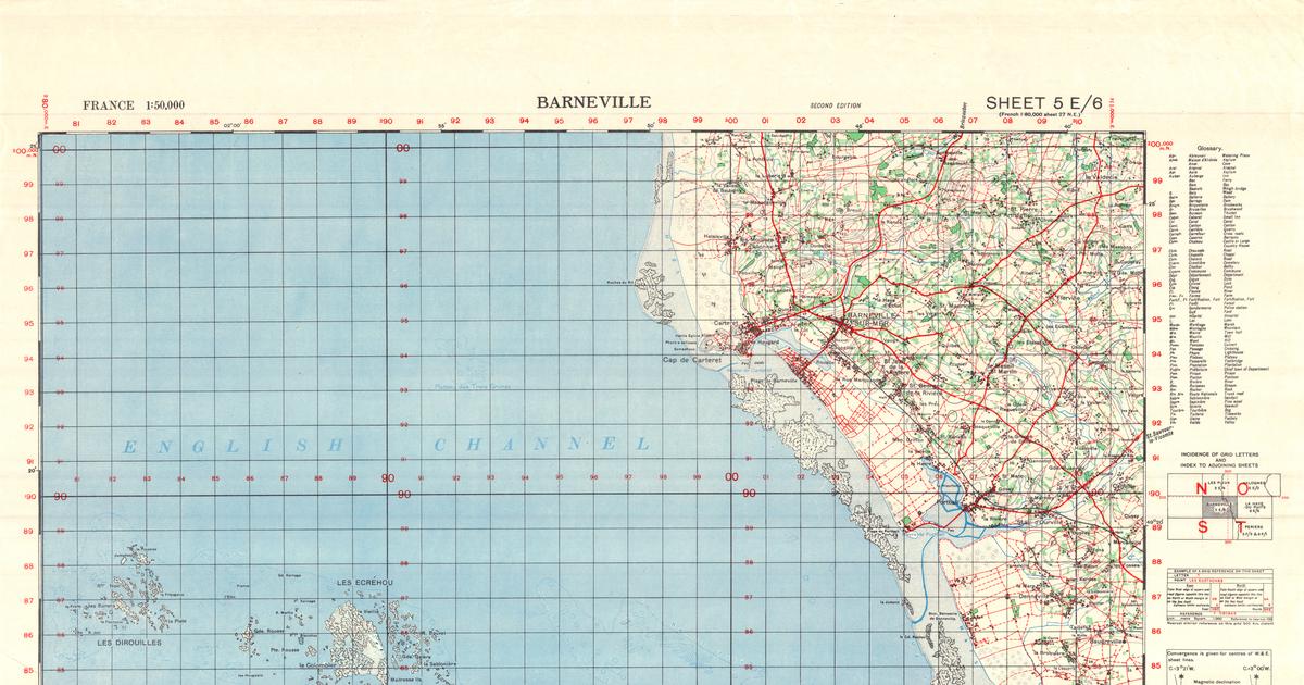 5E/6 - Barneville - War Office Map (1:50,000) » Normandy War Guide
