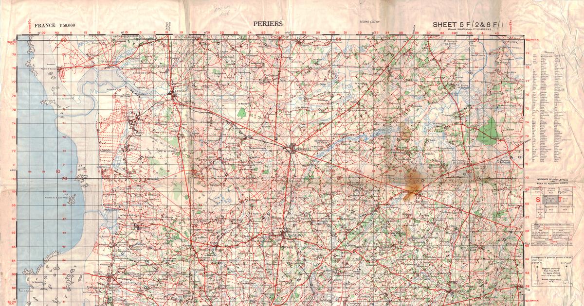 5F/2 & 6F/1 - Periers - War Office Map (1:50,000) » Normandy War Guide
