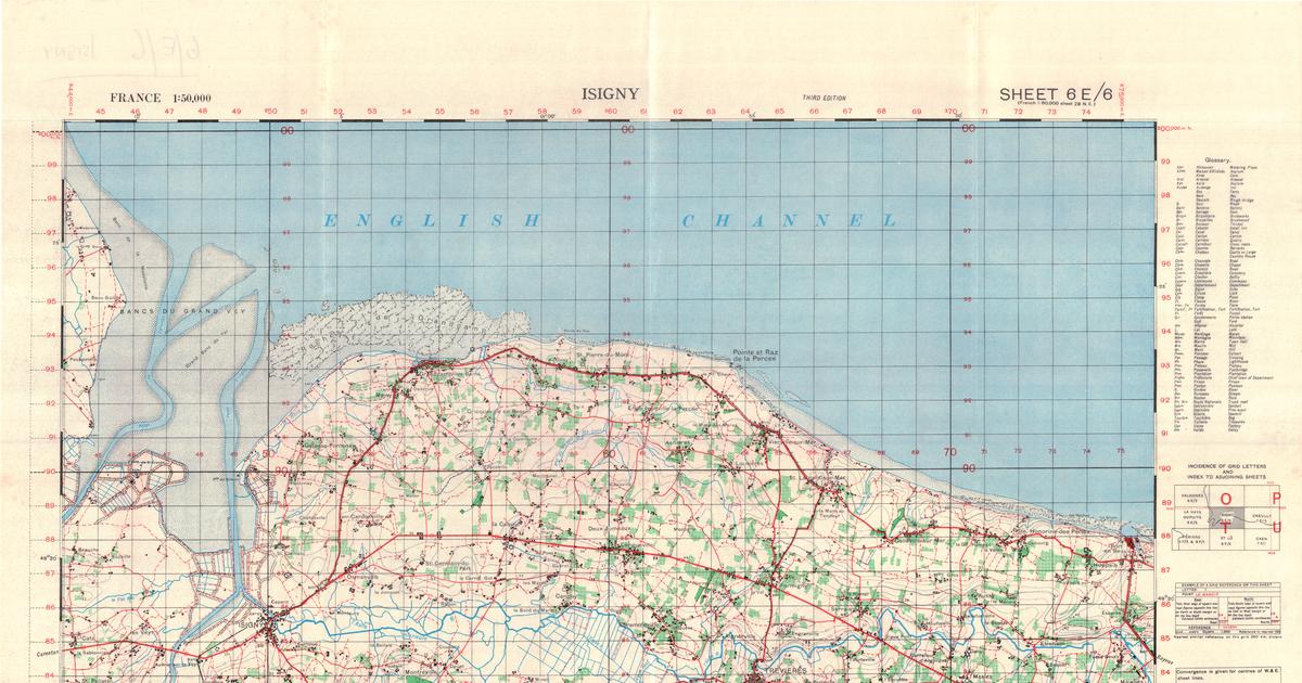 6E/6 - Isigny - War Office Map (1:50,000) » Normandy War Guide