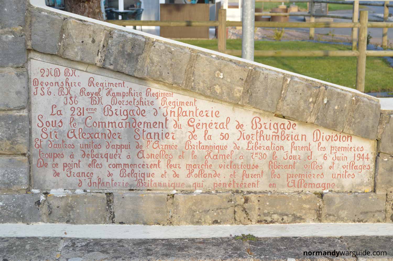 Asnelles and Hamel Liberation Memorial » Normandy War Guide