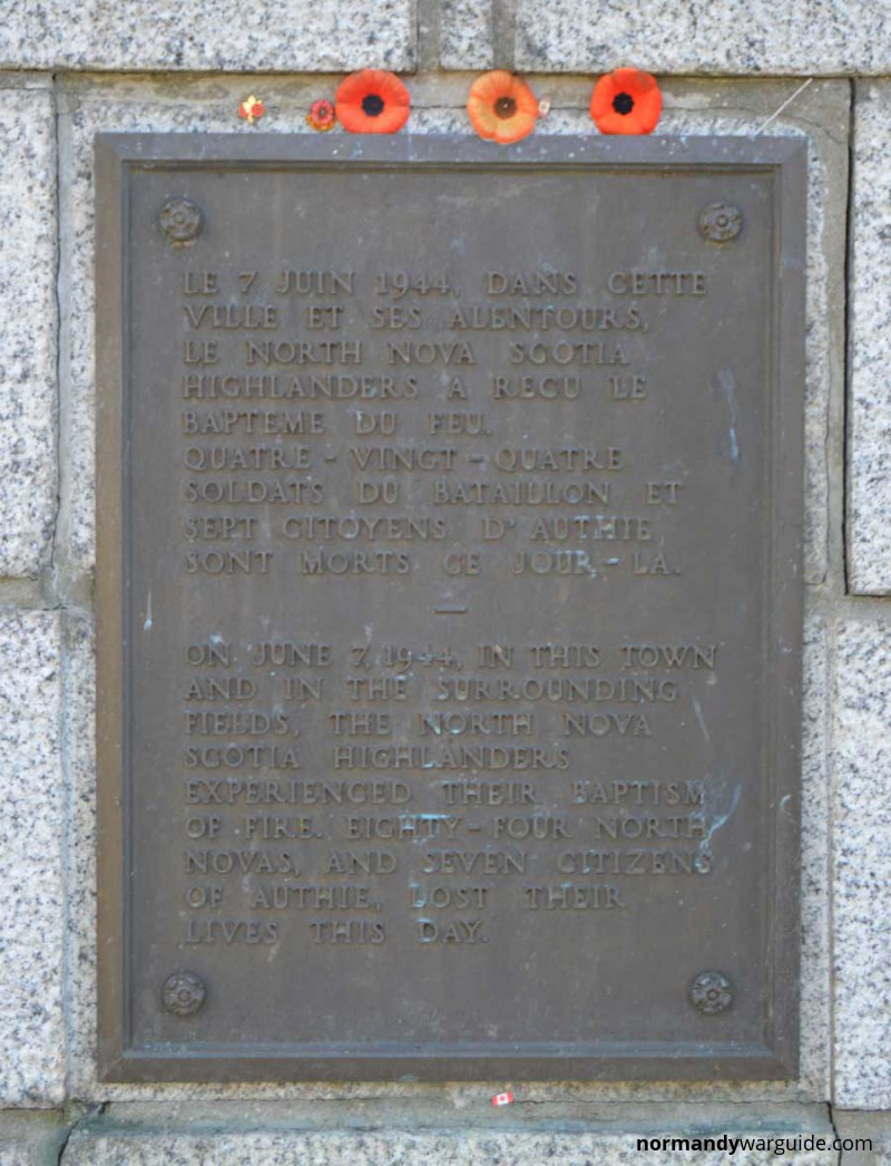 North Nova Scotia Highlanders Memorial, Authie » Normandy War Guide