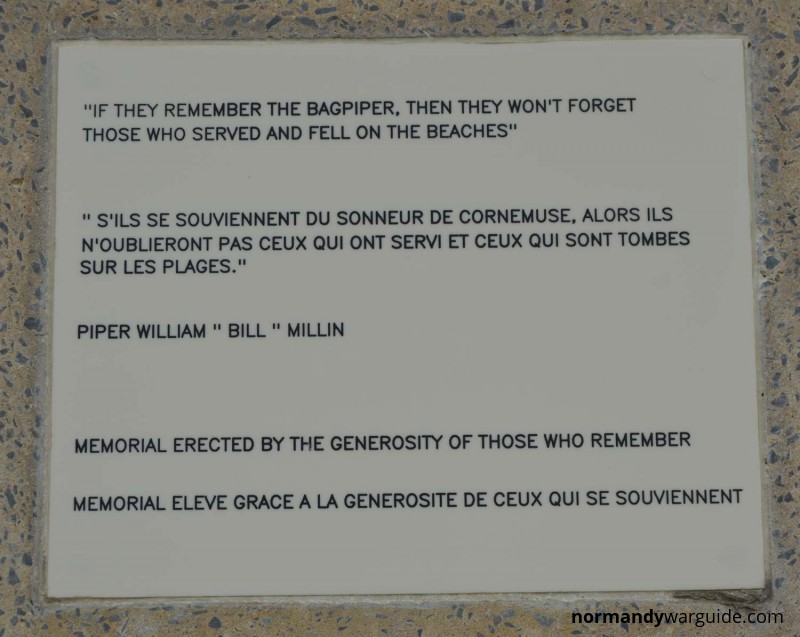 Statue of Bill Millin the DDay Piper » Normandy War Guide