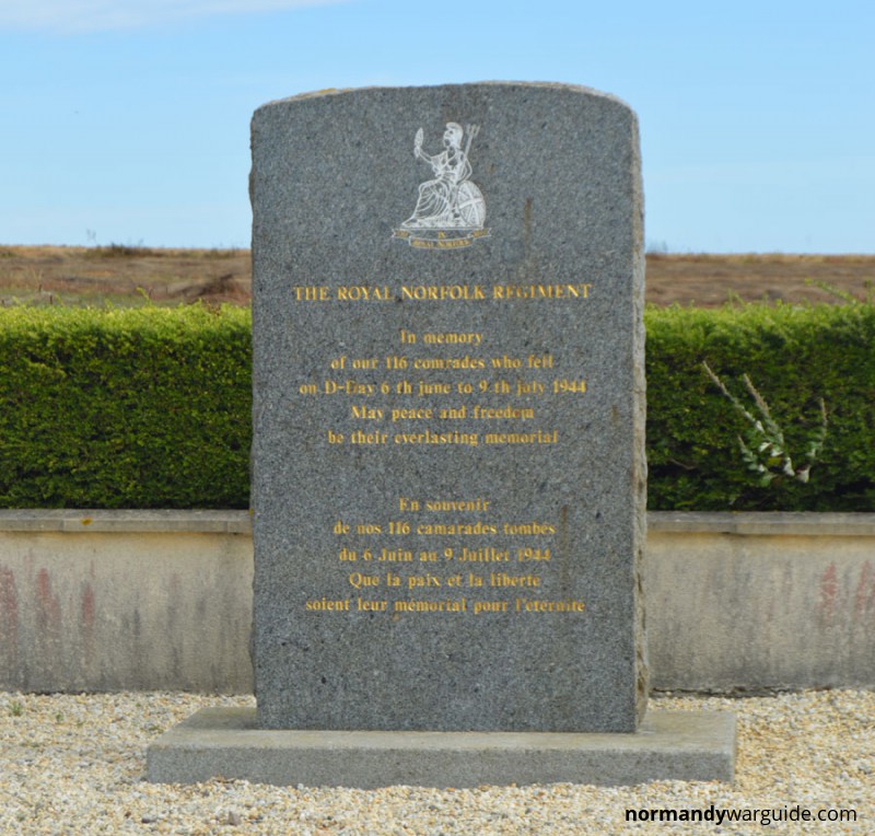 The Royal Norfolk Regiment Memorial » Normandy War Guide